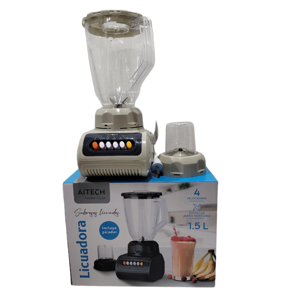 LICUADORA 2 EN 1 AITECH CON VASO Y MOLINILLO - UNV
